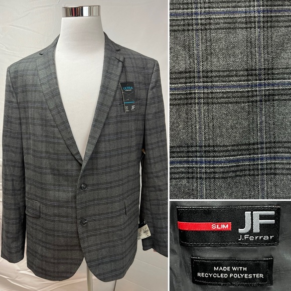 jf j.ferrar | Suits & Blazers | Nwt 20 Jf J Ferrar Mens 48r Charcoal ...